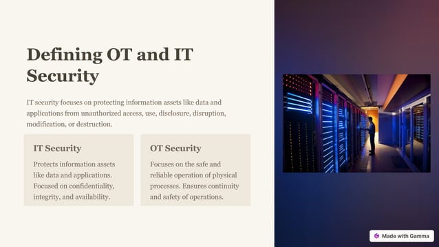 Comparing Operational Technology (OT) Security And Information Technology (IT) Security | PPTX ...