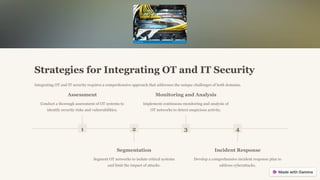 Comparing Operational Technology (OT) Security And Information ...