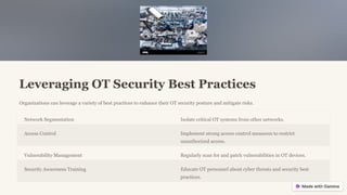 Comparing Operational Technology (OT) Security And Information ...