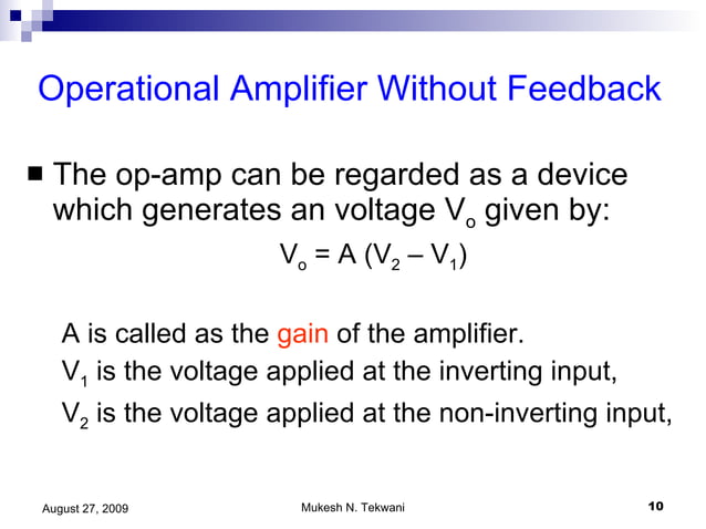 Operational Amplifier Part 1