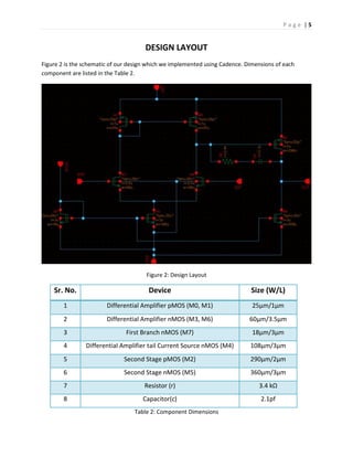 Operational Amplifier Design | DOCX