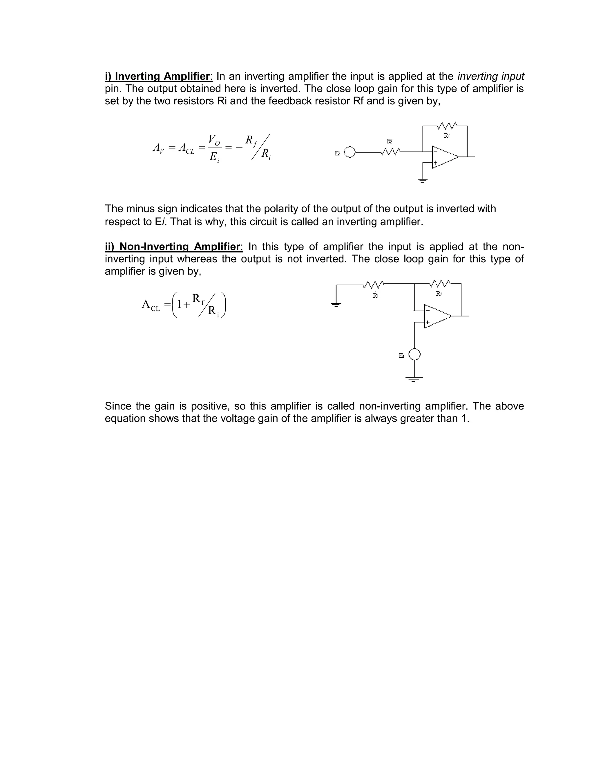 Operational amplifier (OPAMP) | PDF