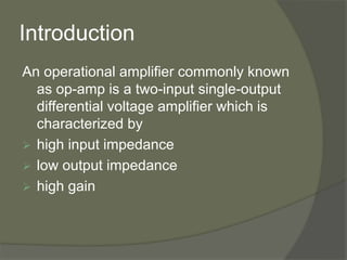 Operational amplifier part 01 | PPT