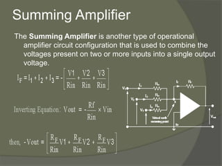 Operational amplifier part 01 | PPT