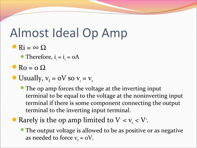 Operational amplifiers first LIC lecture slides | PPT