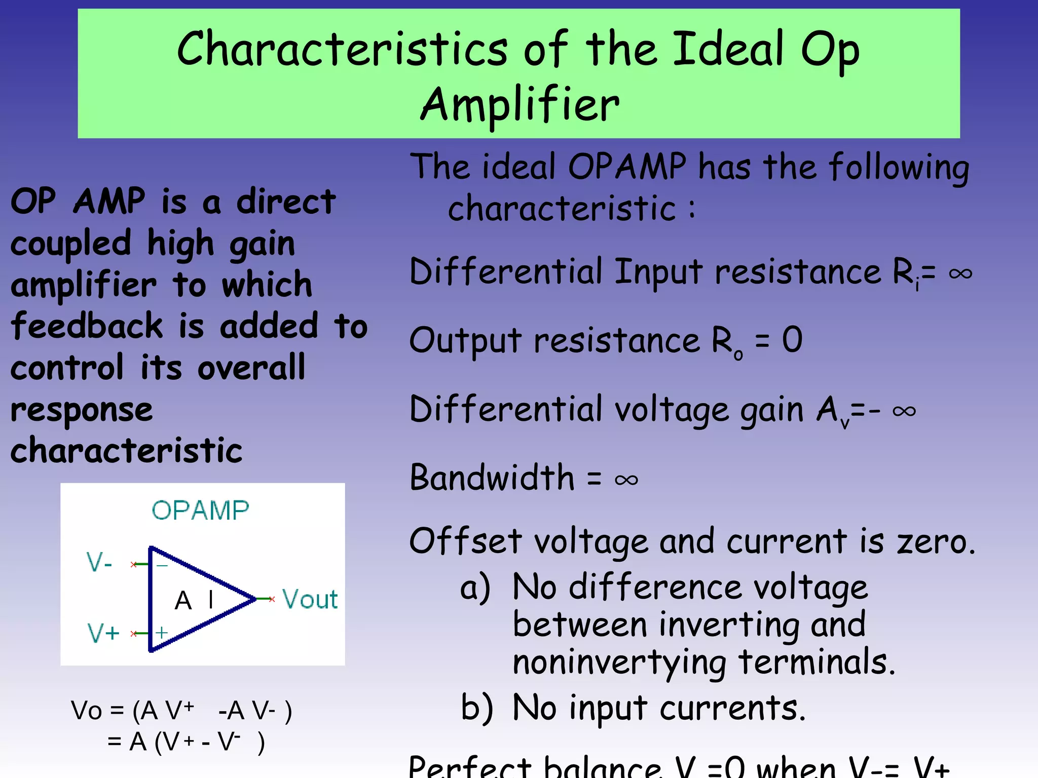 Operational Amplifier (OpAmp) | PPT