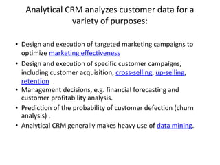 Operational and Analytical CRM | PDF