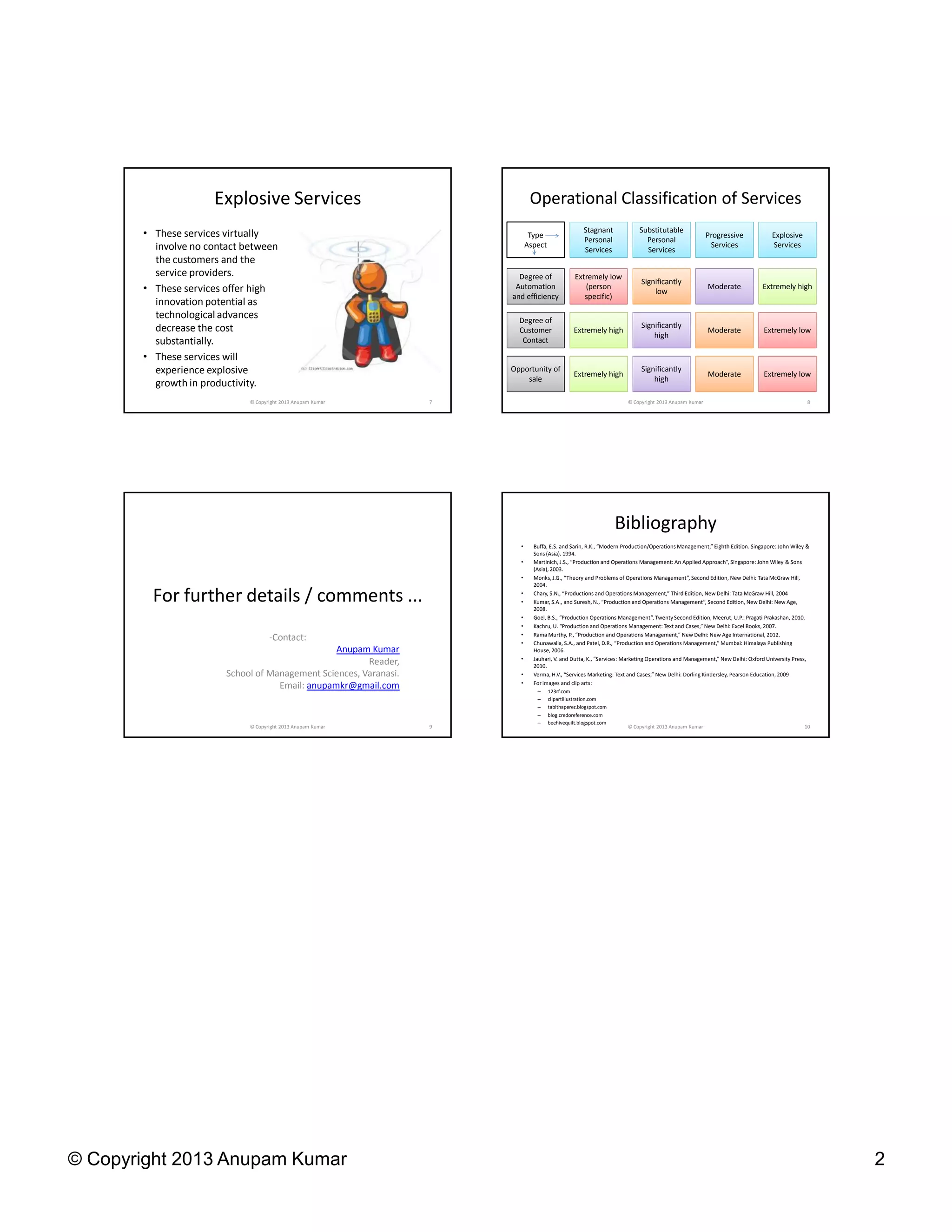 Operational classification of services | PDF