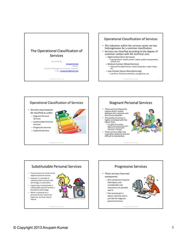 Operational classification of services | PDF