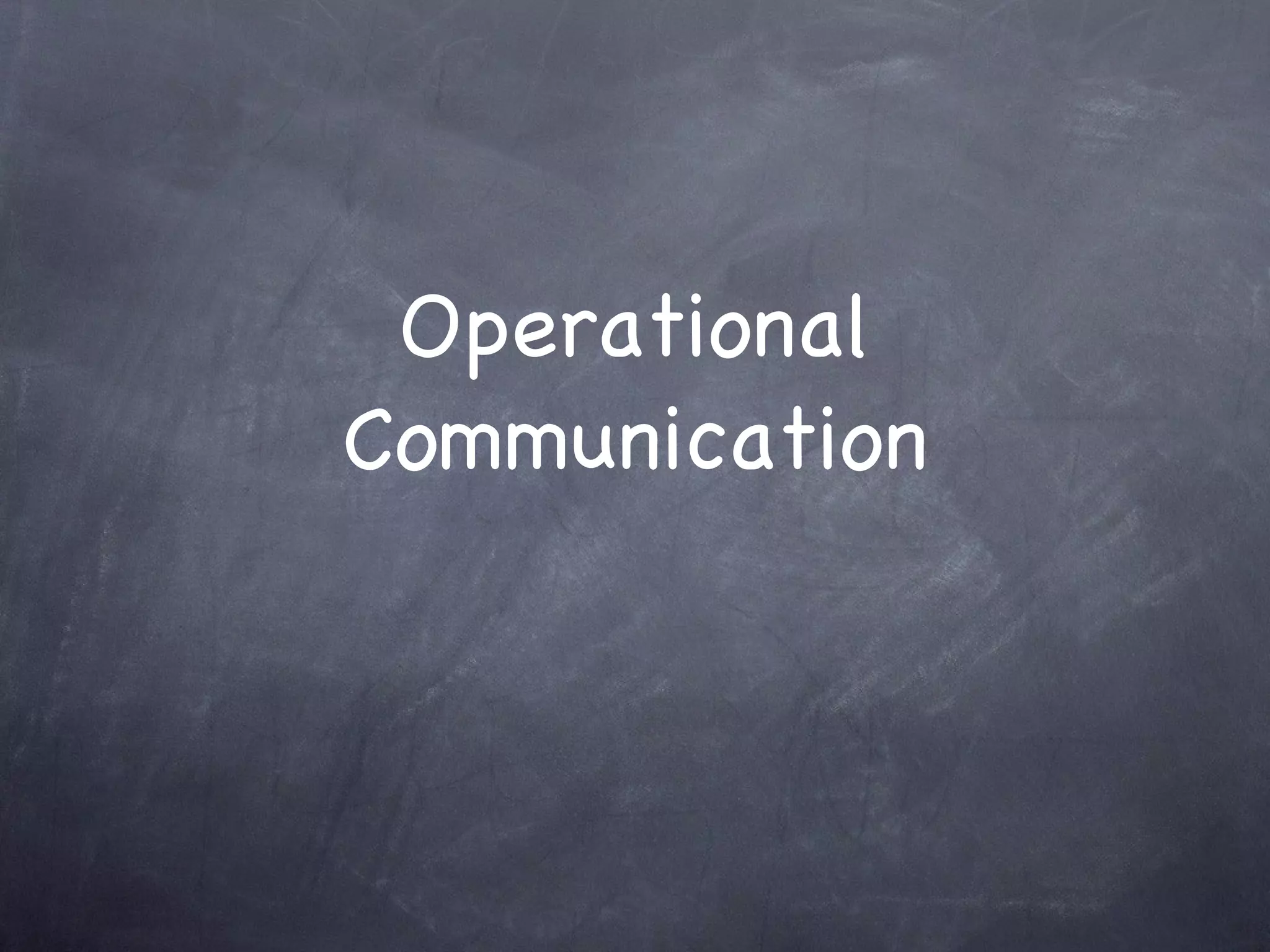 Operational communication IBSM | PPT