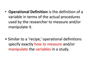 Operational definition | PPT