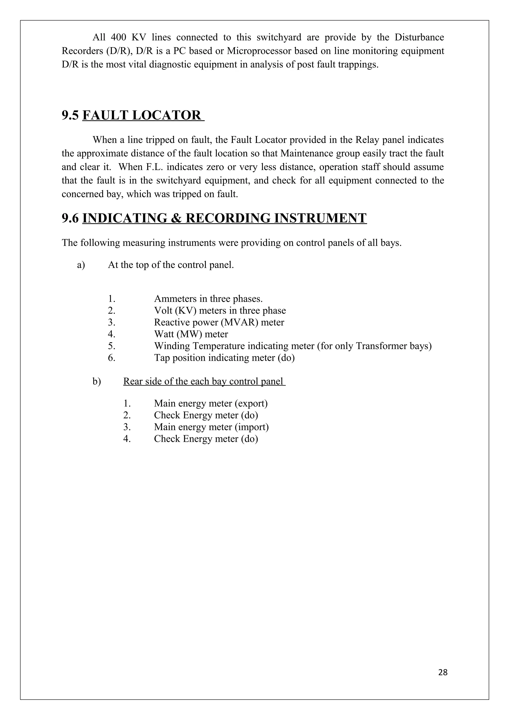 Operational description of 400kv switchyard NTPC Ramagundam RSTPS | DOC