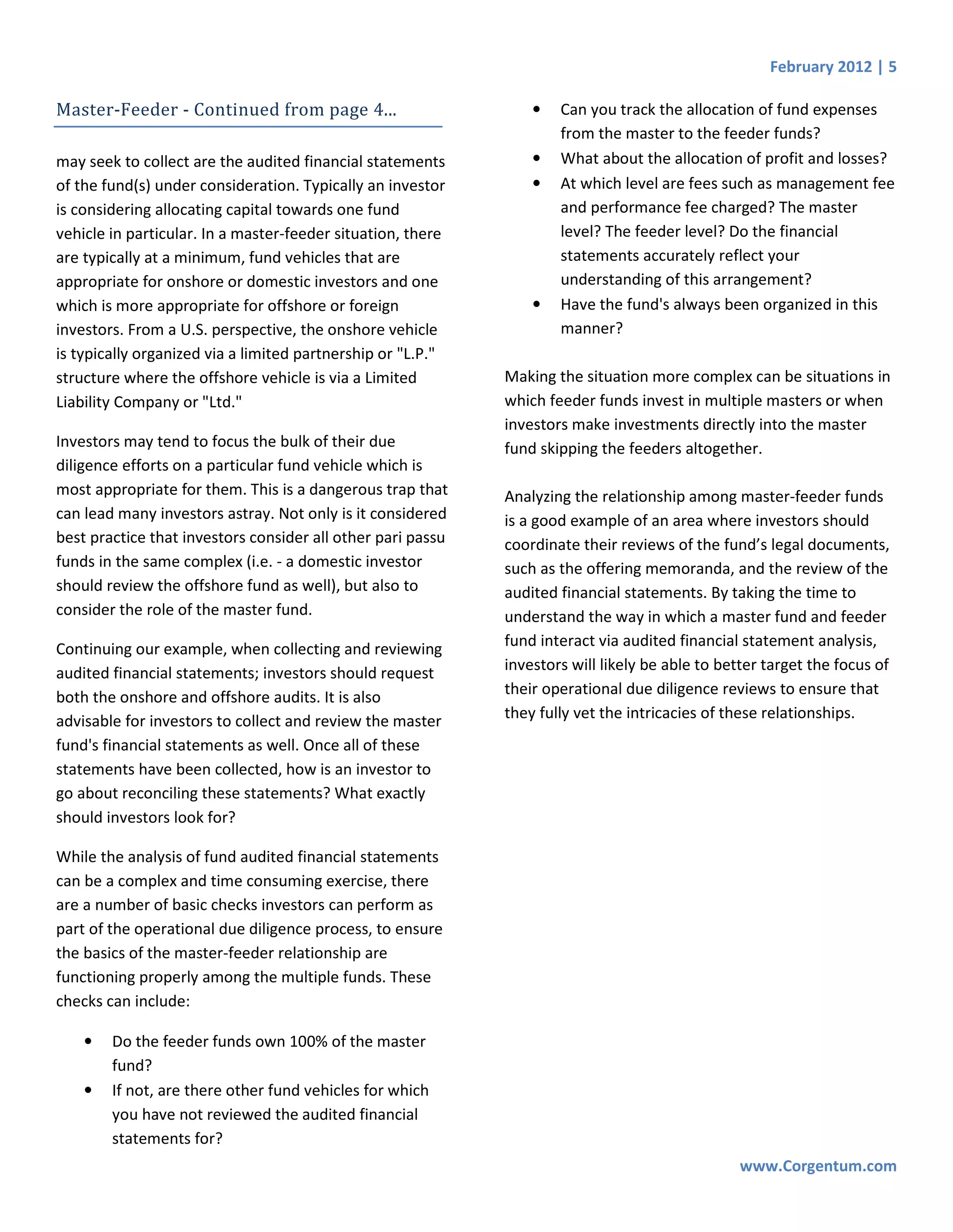 Operational due diligence_insights_corgentum_feb_2012 (2) | PDF