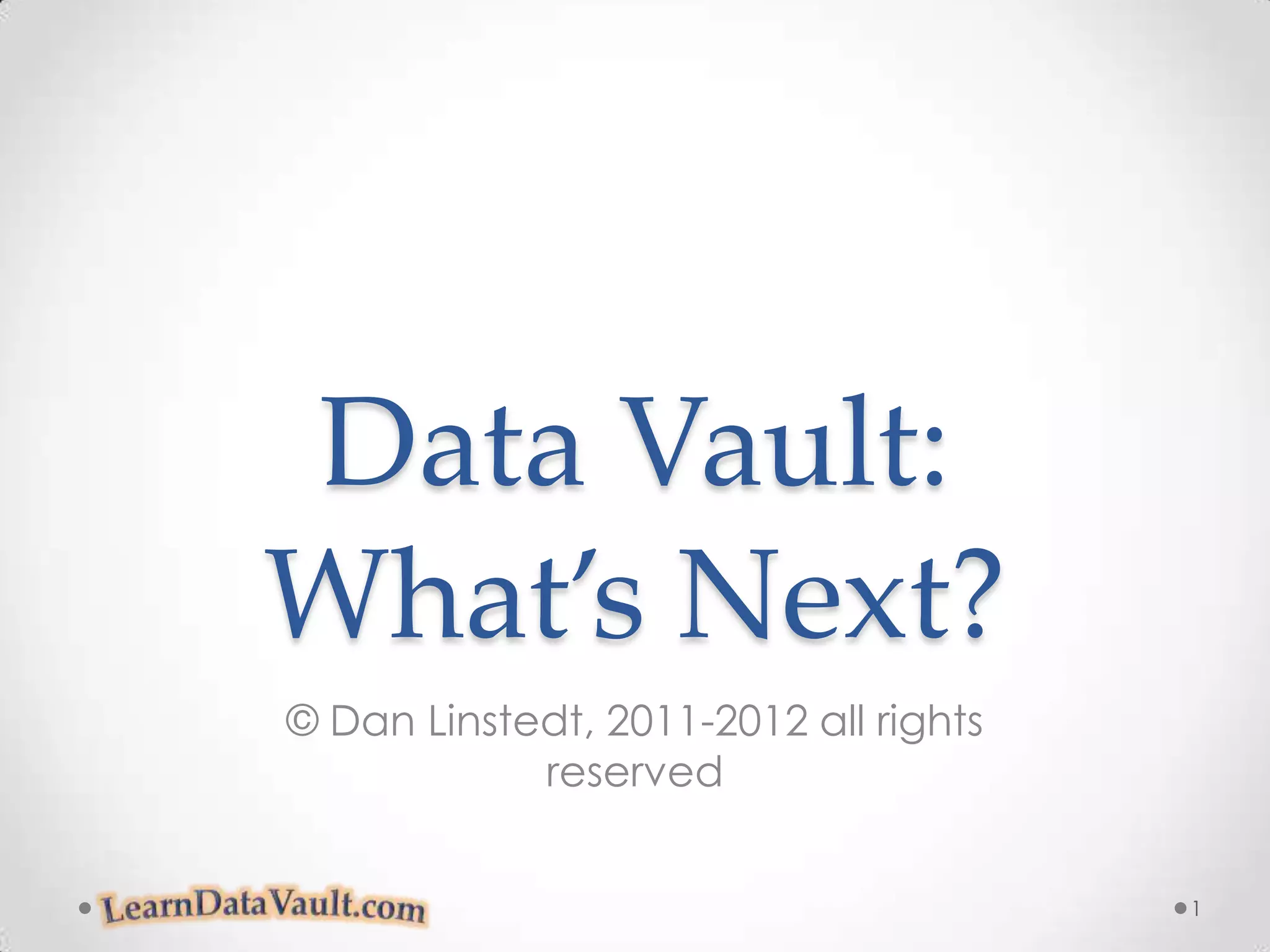 Operational Data Vault | PPTX
