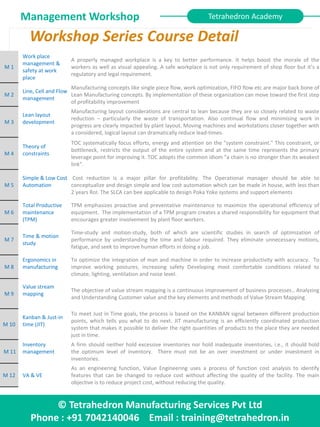 Operational Effectiveness & Management Program Workshop by Tetrahedron ...