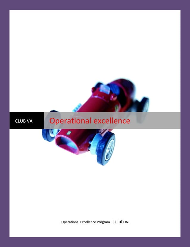 Operational Excellence Program Help You Succeed | CLUB VA | PDF