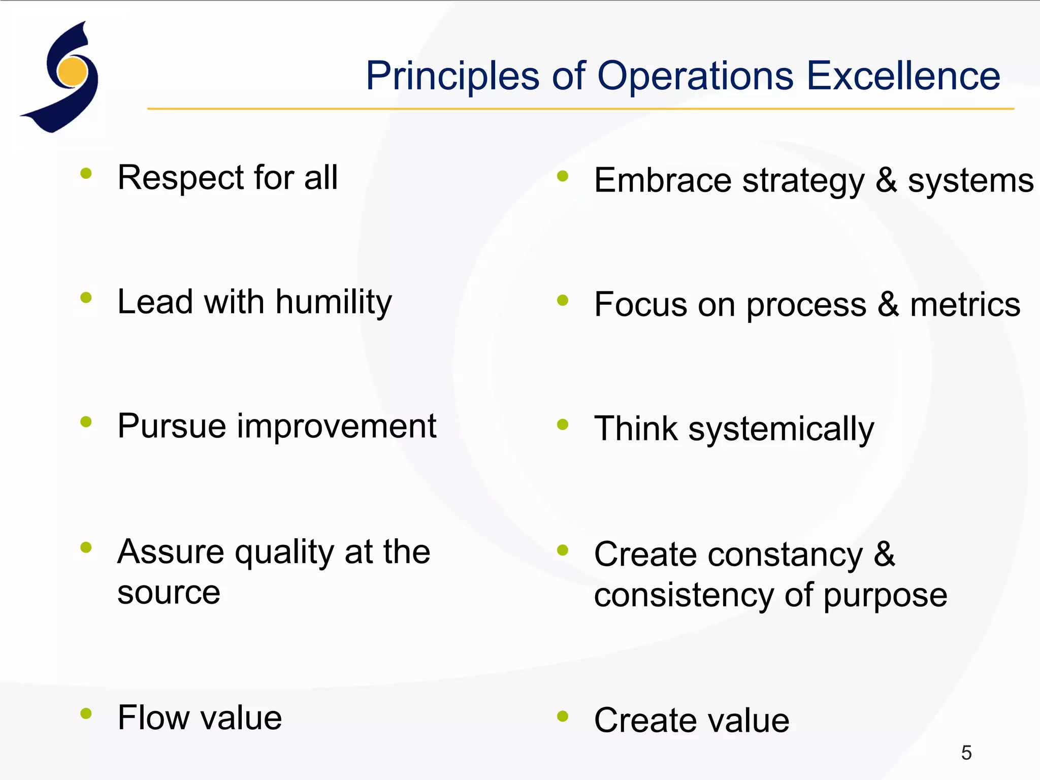 Operations excellence | PPT