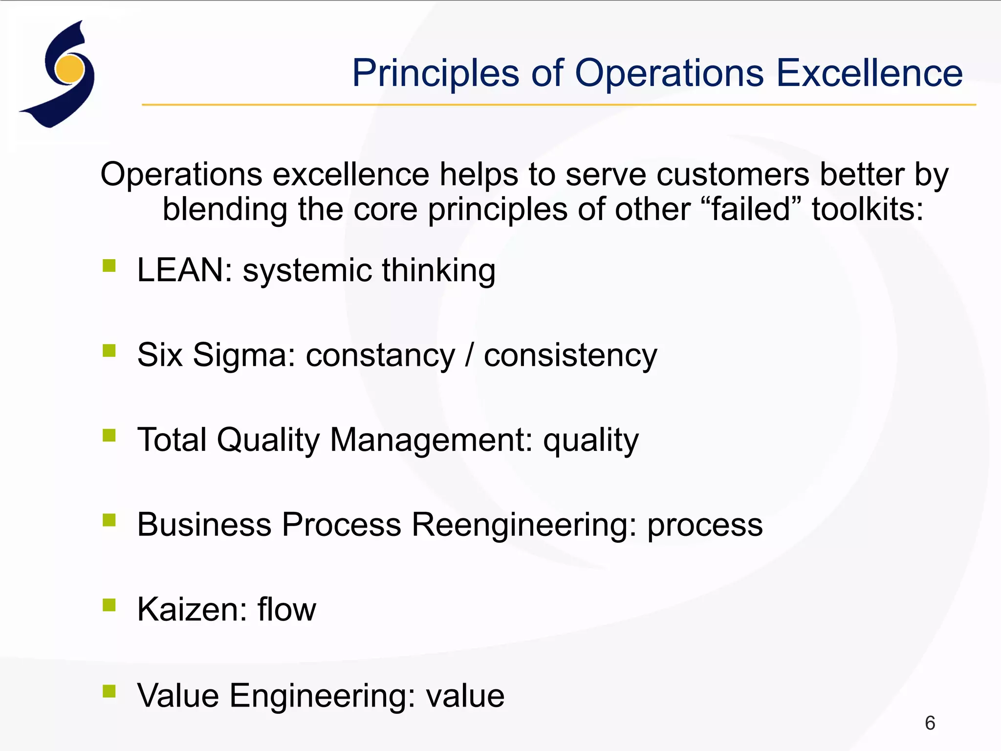 Operations excellence | PPT
