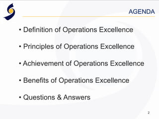 Operations excellence | PDF