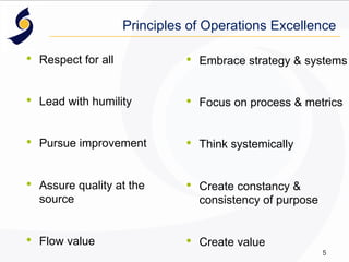 Operations excellence | PPT