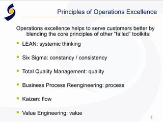 Operations excellence | PPT