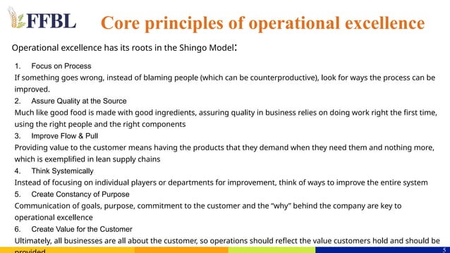 Operational Excellence Covering different techniques and benefits | PPT