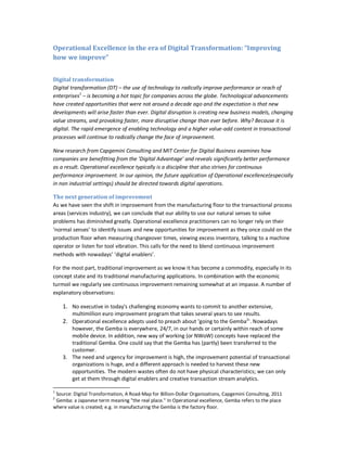 Operational excellence in the era of digital transformation | PDF