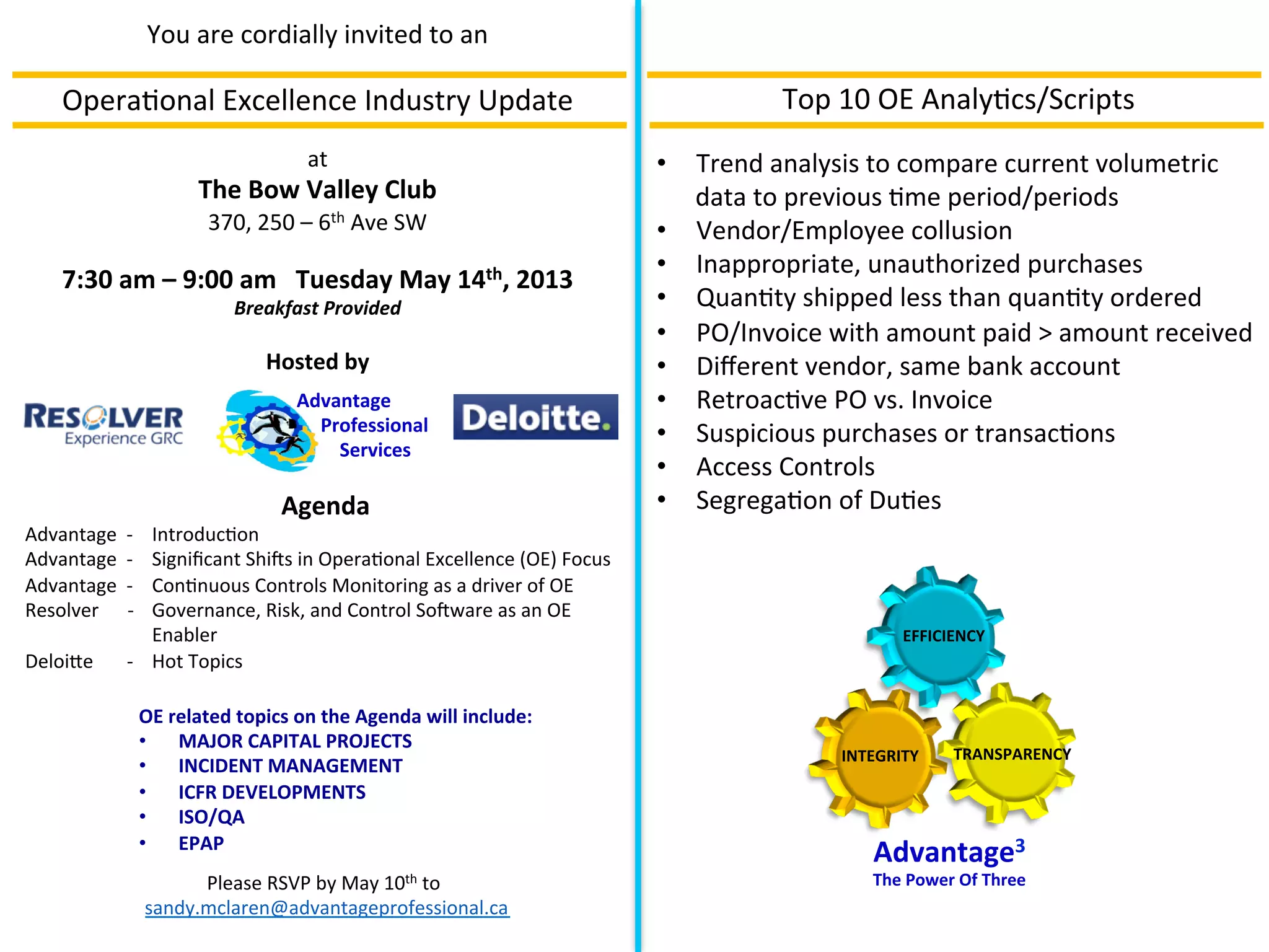 Operational excellence invite | PDF | Business and Finance