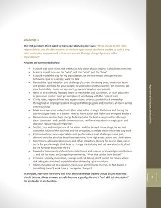 Operational Excellence Leadership | PDF | Business Administration ...