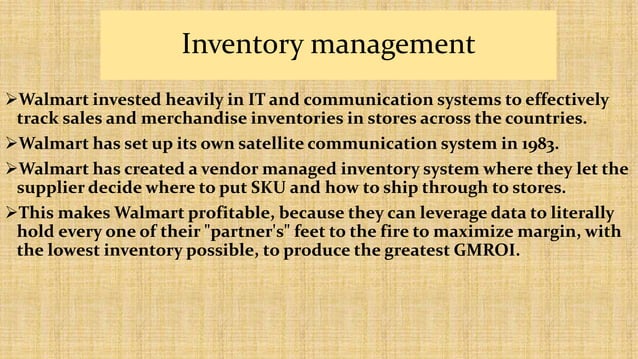 Operational excellence of wal | PPT