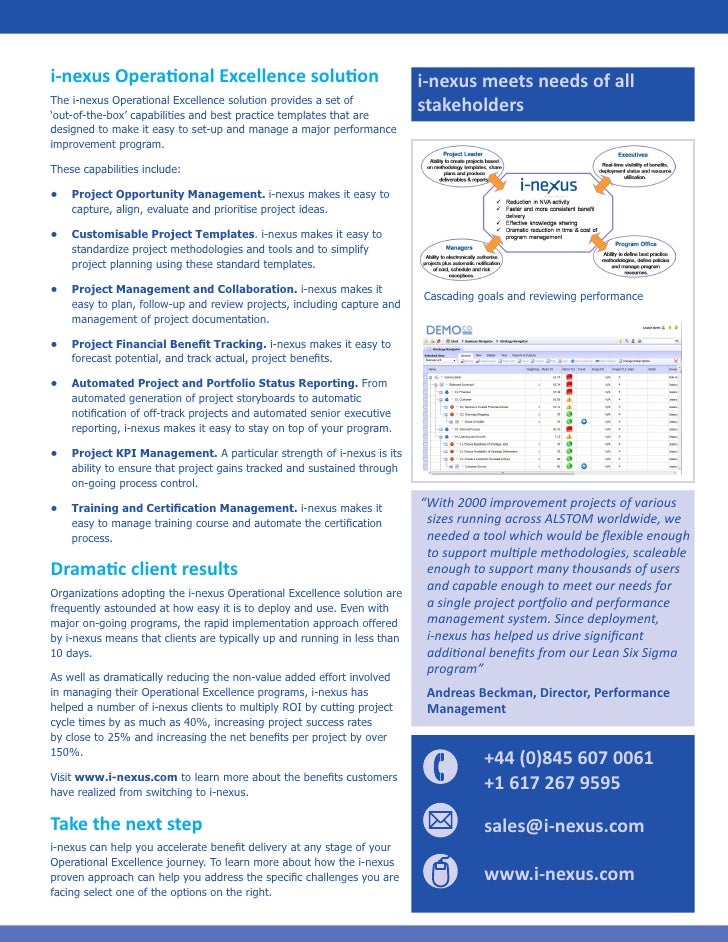 Operational Excellence StartPoint Solution Briefing