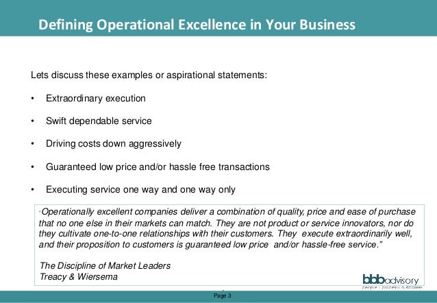Operational Excellence