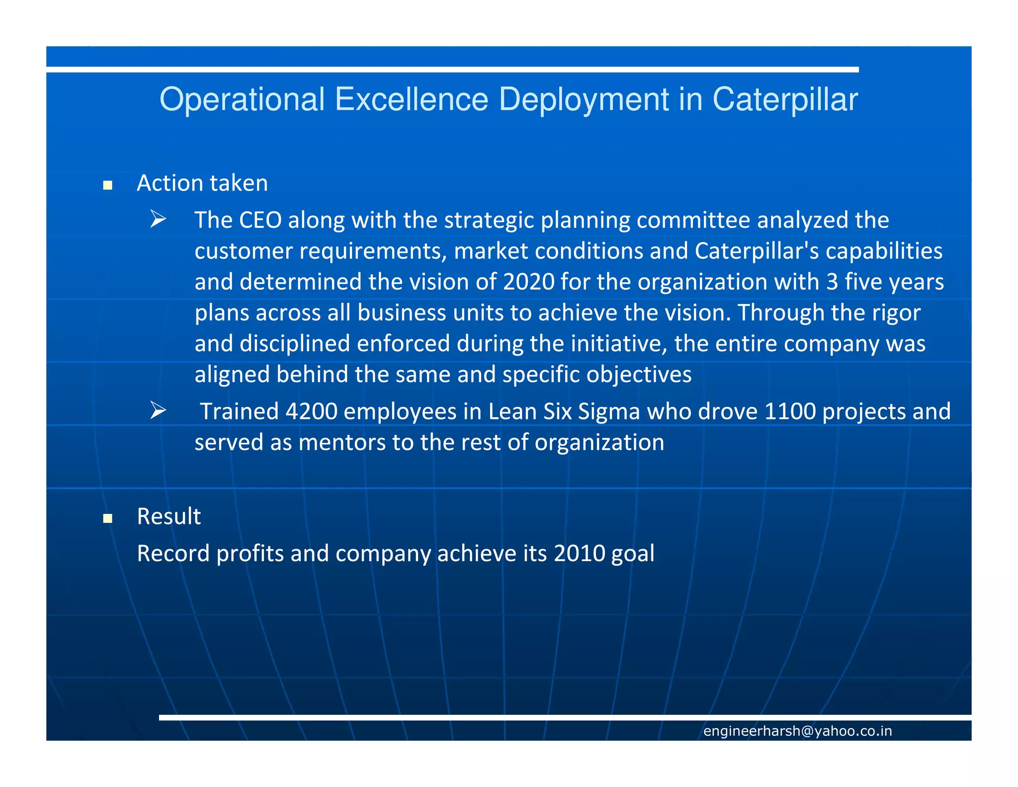 Operational excellence through lean & six sigma | PDF