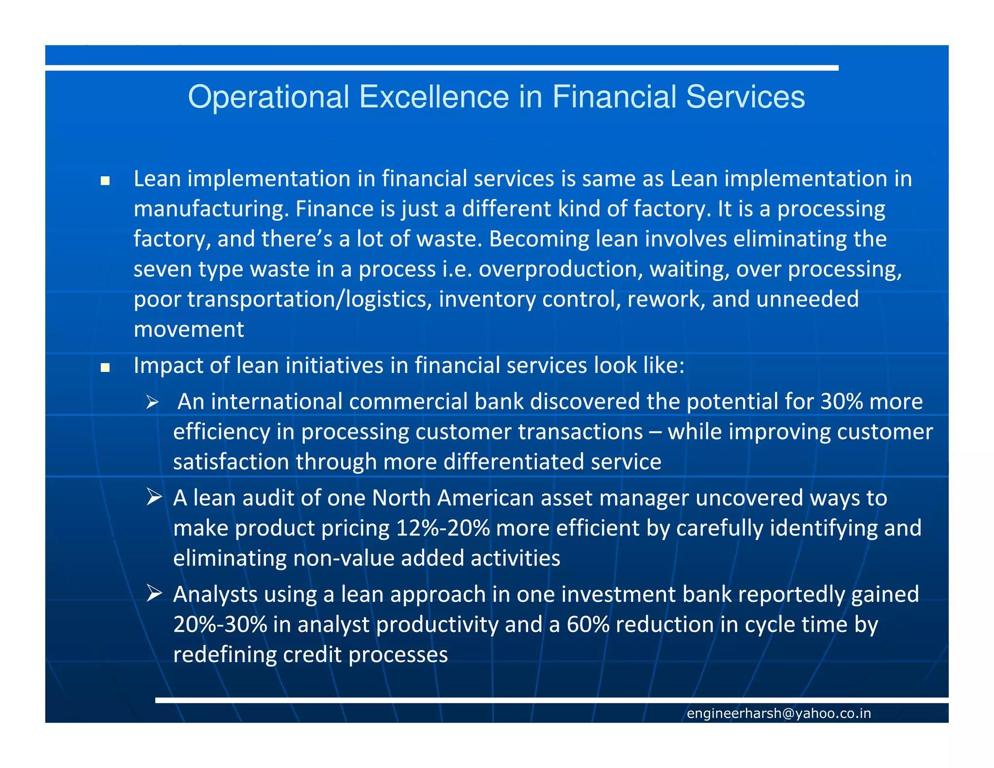 Operational excellence through lean & six sigma | PDF