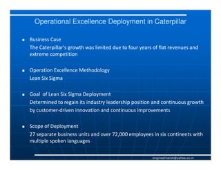 Operational excellence through lean & six sigma | PDF