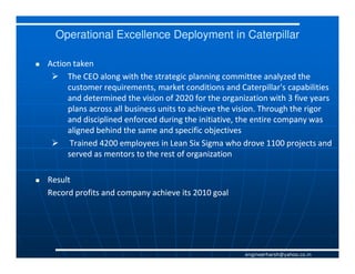 Operational excellence through lean & six sigma | PDF