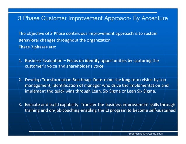 Operational excellence through lean & six sigma | PDF