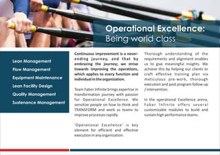 Operational excellence training brochure | PPT