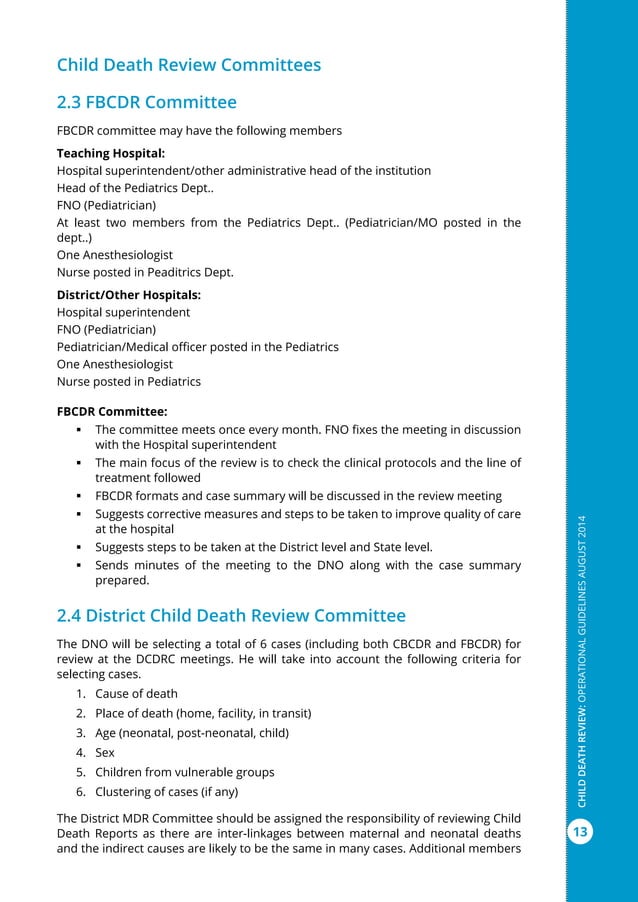 Operational guidelines child_death_review | PDF