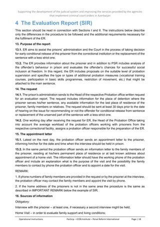 Operational Instructions on Social Enquiry Reports, Pre-Sentenced and ...
