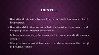 Operationalization of variables | PPTX