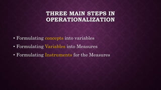 Operationalization of variables | PPTX