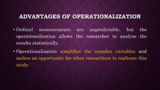 Operationalization of variables | PPTX