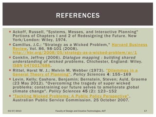 Operationalizing wicked problem solving to create desirable futures | PPT