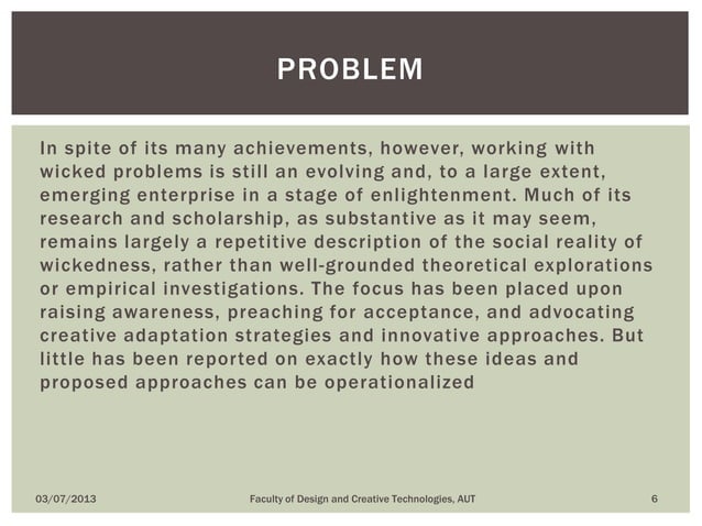 Operationalizing wicked problem solving to create desirable futures | PPTX