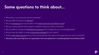 Operationalizing a Vision for the Monetization of Telco Consumer Data ...