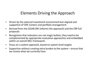 Towards Operationalizing the SRF with a Suite of Indicators within a ...