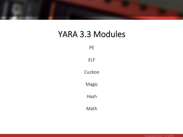 Operationalizing yara | PPT