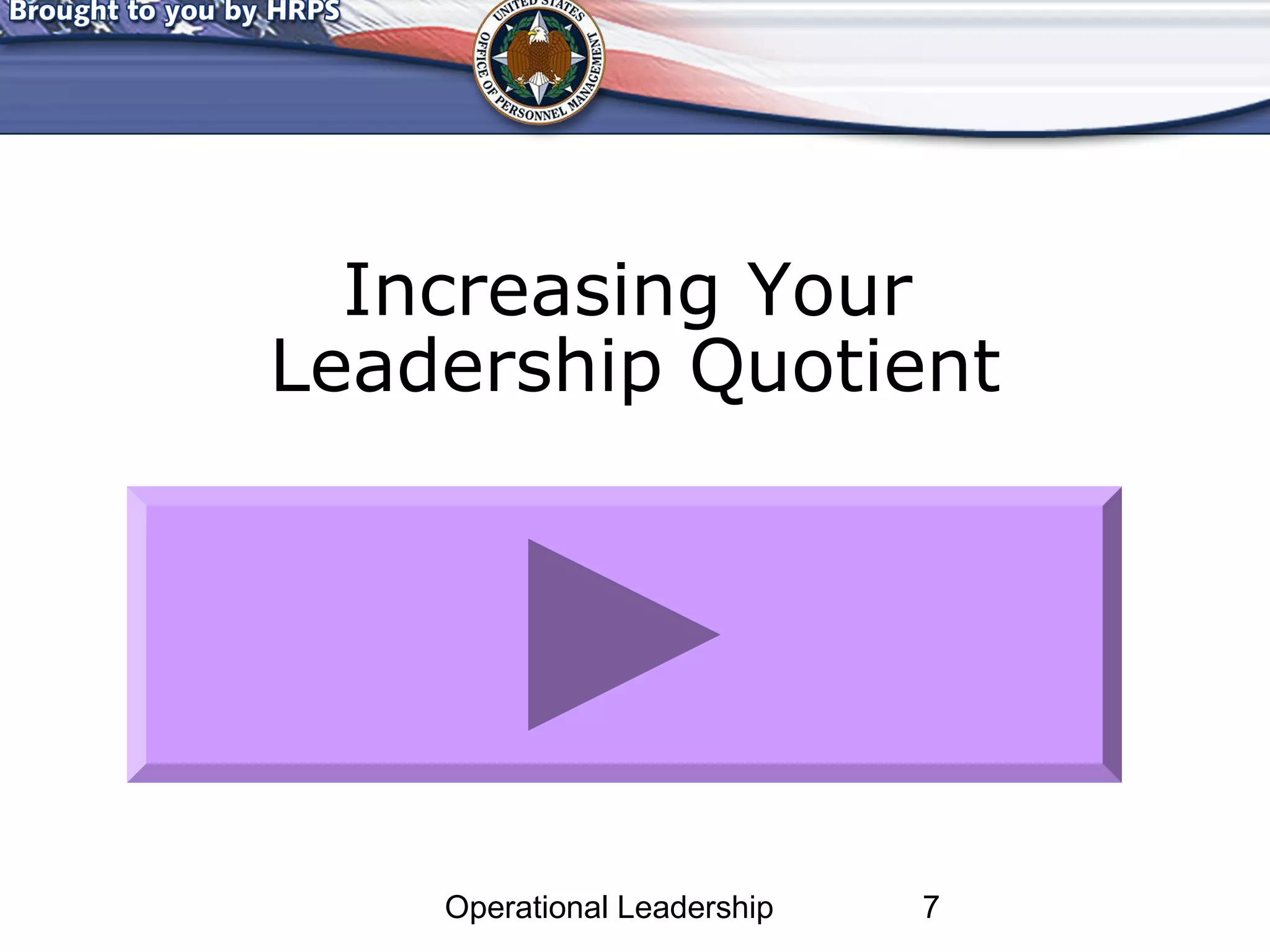Operational Leadership Power Point Sample | PPT