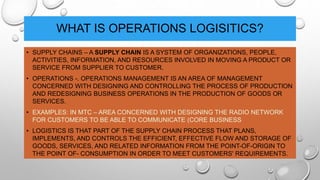 Operational logistics management | PPT